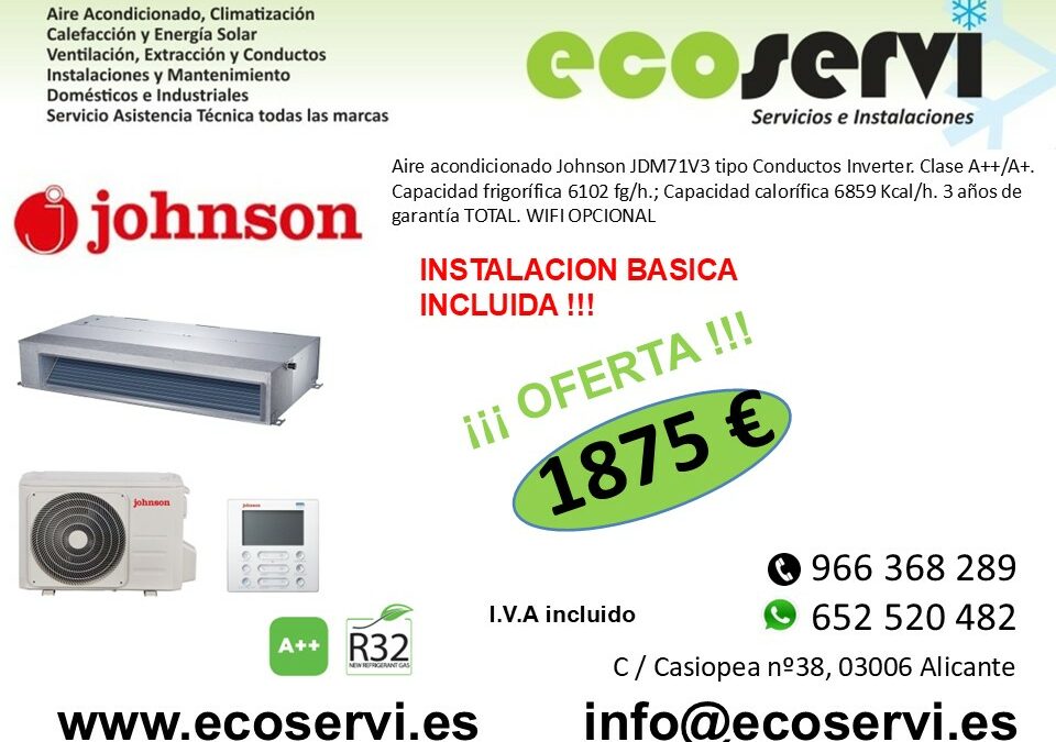 Aire Acondicionado Alicante Conductos JOHNSON JDM71V3